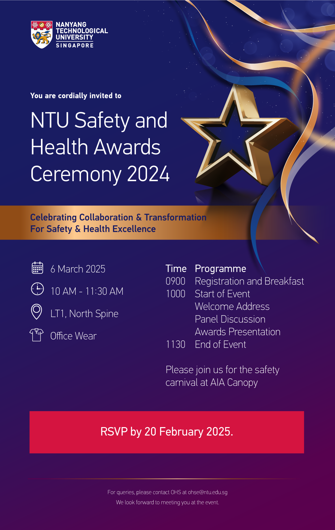 NTU Safety & Health Awards 2024 | NTU Singapore