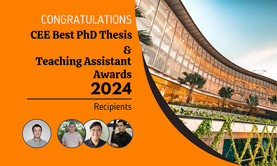 Recipients of CEE Best Teaching Assistant Award AY2023/24 and Best PhD ...