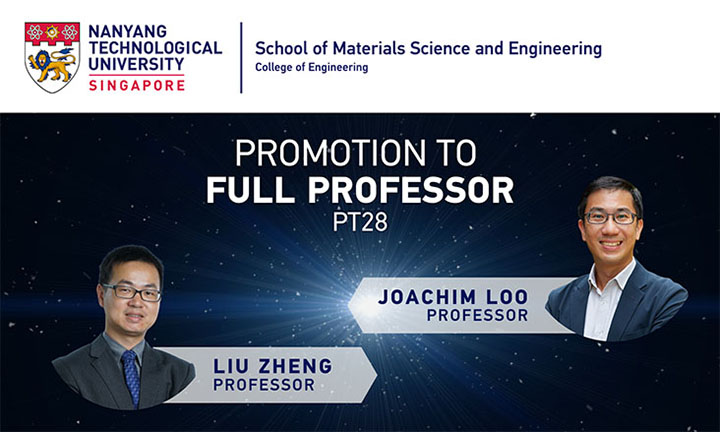 Promotion of MSE Faculty Members - Prof Joachim Loo & Prof Liu Zheng ...