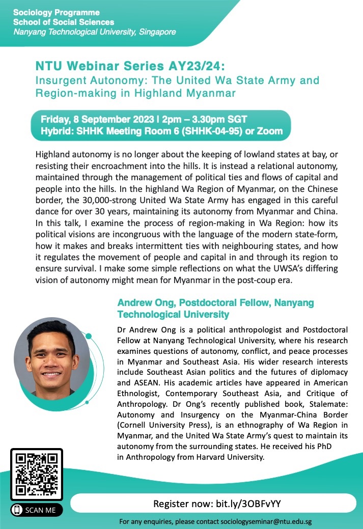 Insurgent Autonomy | School of Social Sciences | NTU Singapore