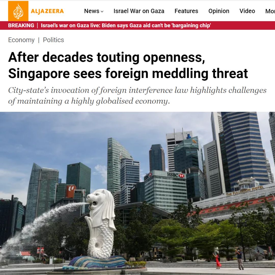 After decades touting openness, Singapore sees foreign meddling threat | School of Social ...