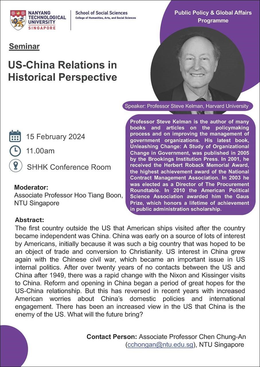 US-China Relations in Historical Perspective | School of Social ...
