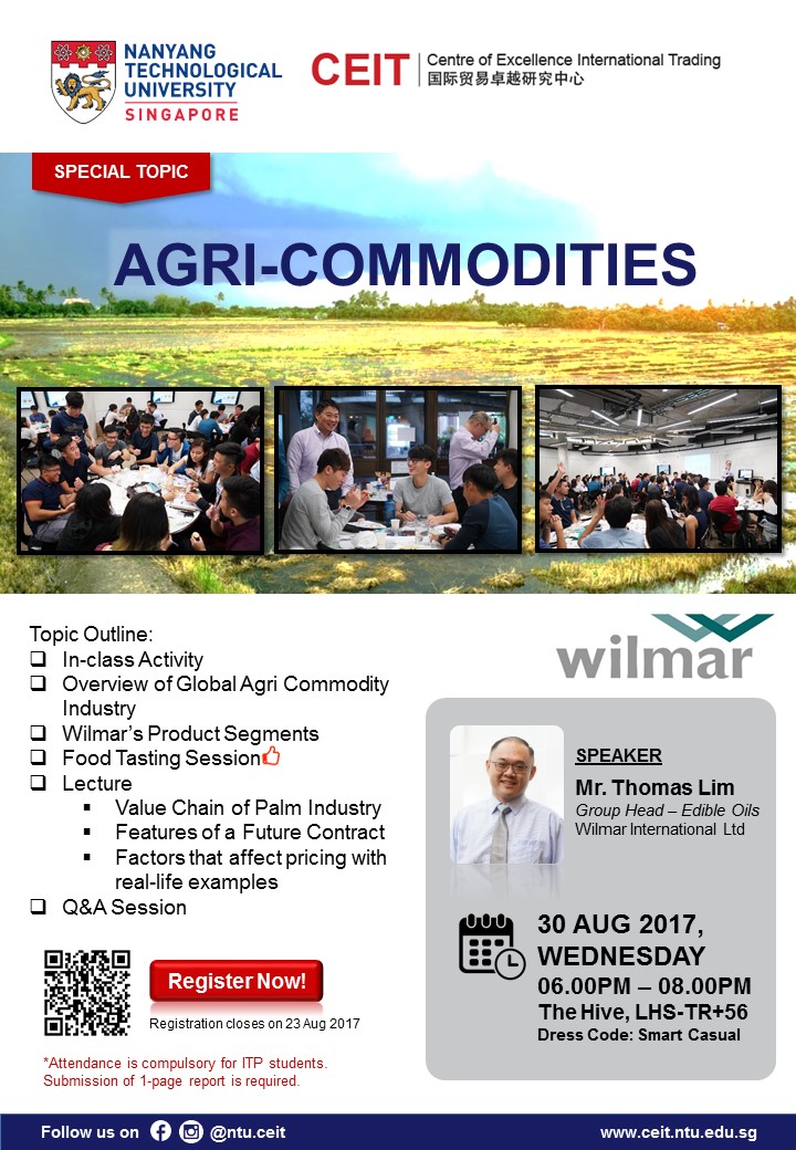 Special Topic: Agri-Commodities (30 Aug 2017) | Centre of Excellence ...