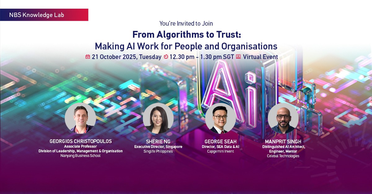 NBS Knowledge Lab Webinar: Trustworthy AI for Human Problems by Prof ...