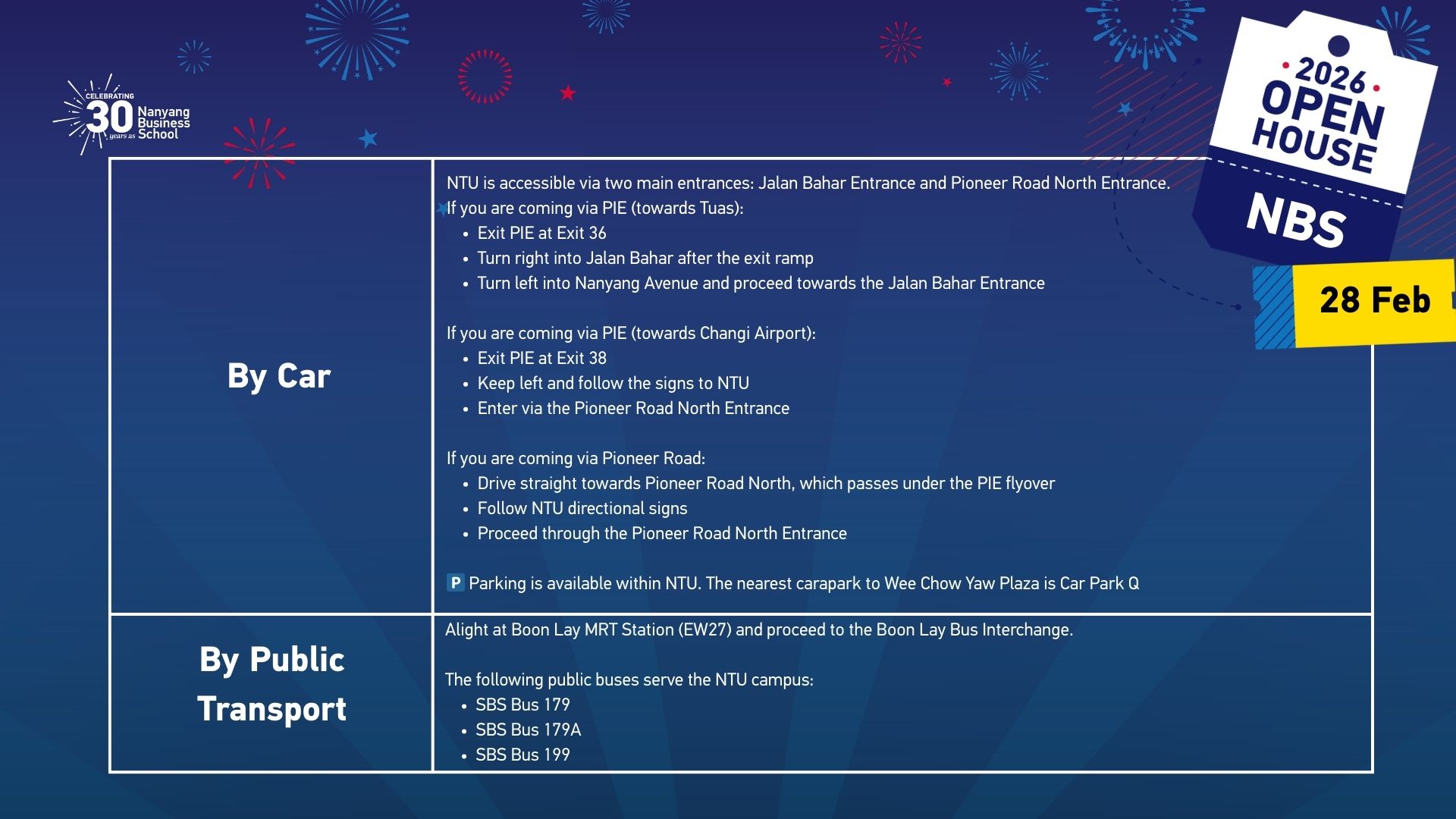 NBS Open House 2026 | Nanyang Business School | NTU Singapore