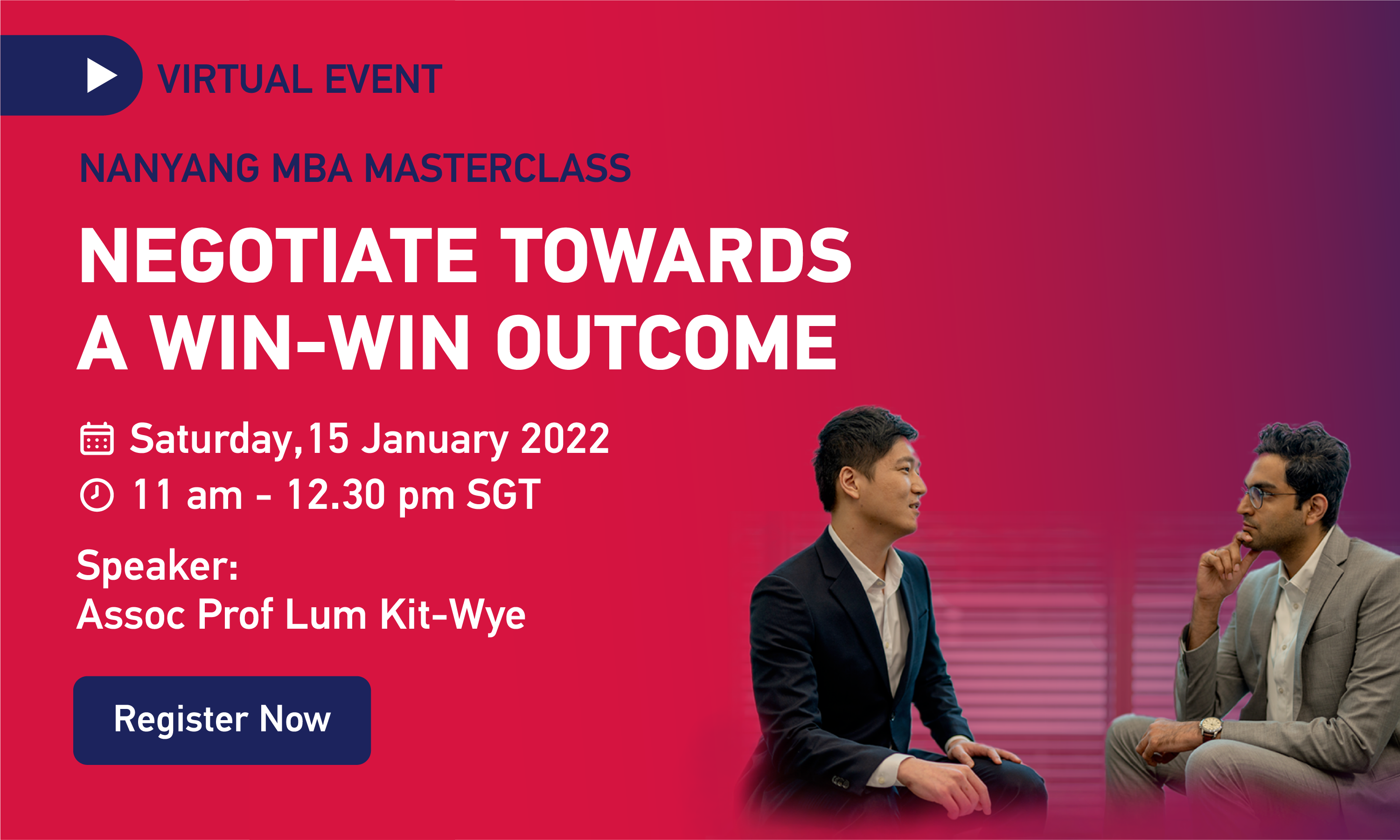 Nanyang MBA Masterclass: Negotiate for a Win-Win Outcome | Nanyang ...