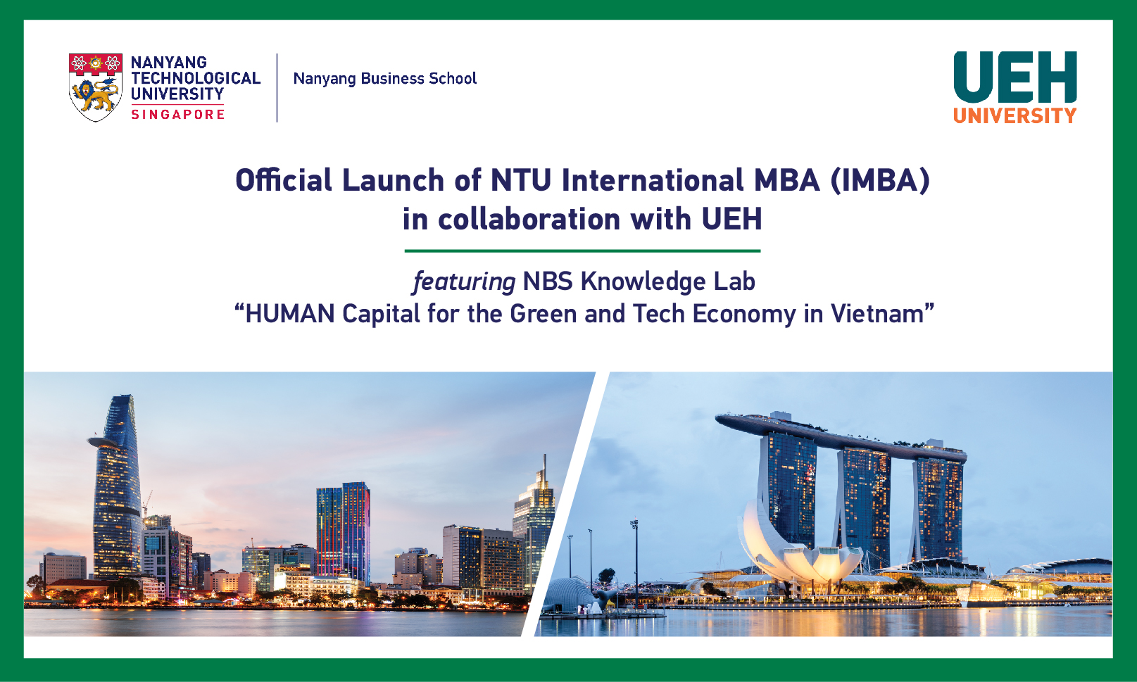 Official Launch of NTU International MBA in collaboration with UEH ...