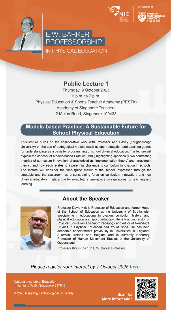 Physical Education and Sports Science | National Institute of Education ...
