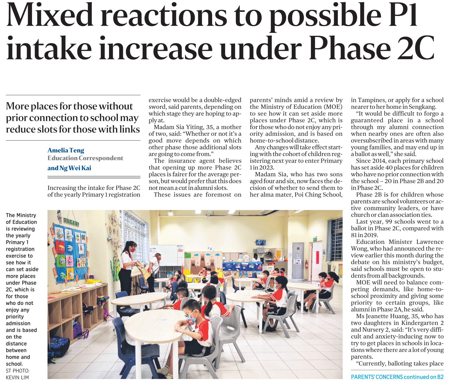Mixed reactions to possible P1 intake increase under Phase 2C / Experts ...