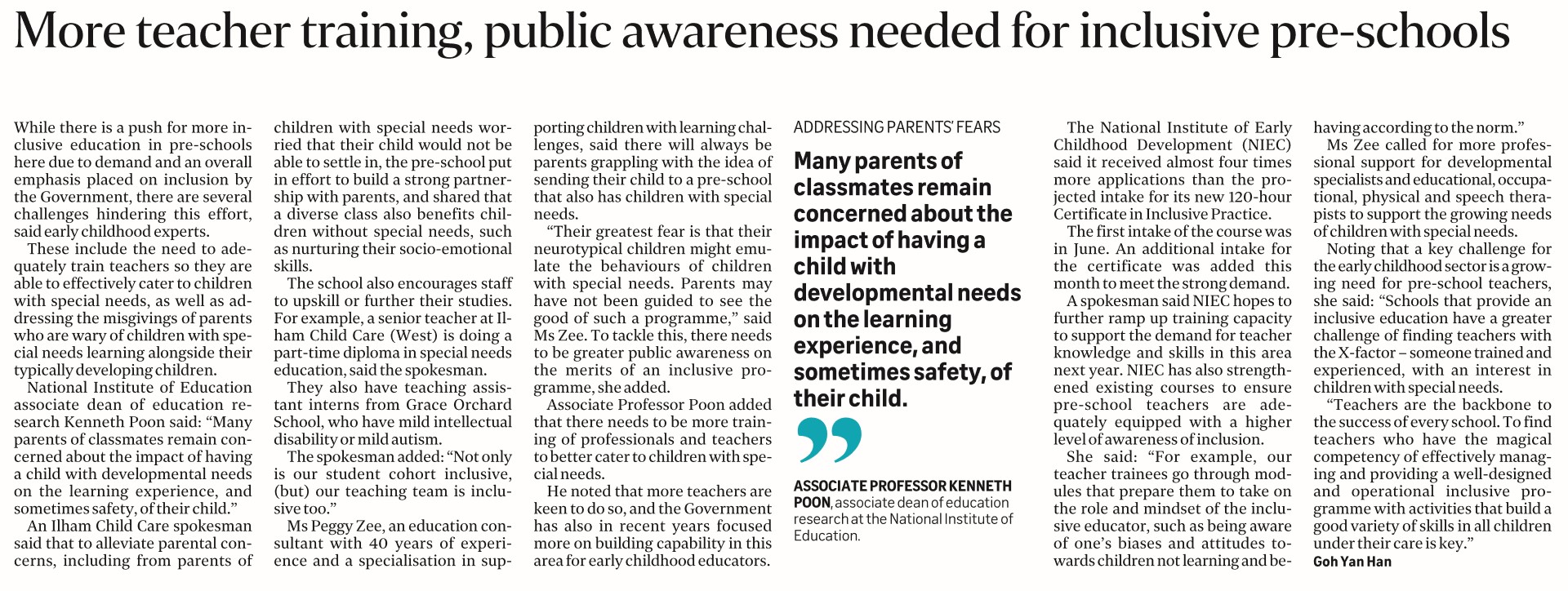 More teacher training, public awareness needed for inclusive pre ...
