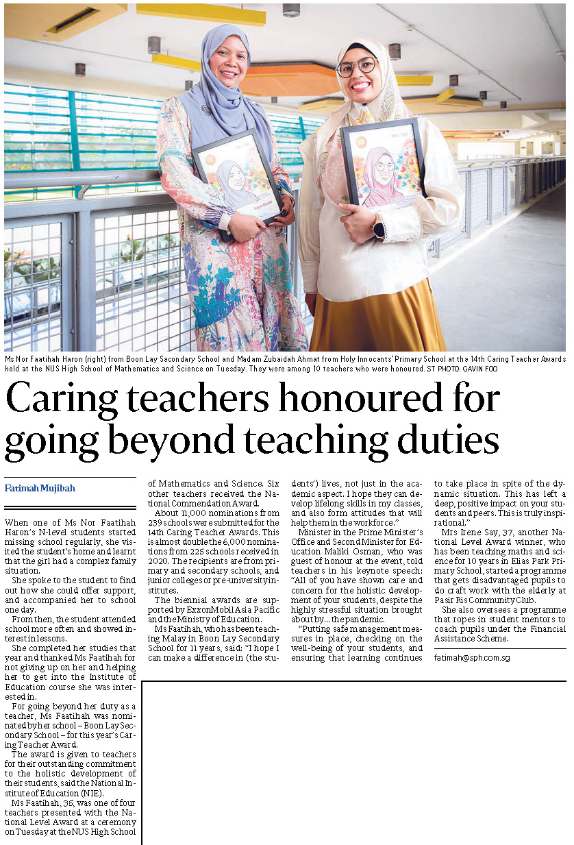 Caring teachers honoured for going beyond teaching duties | National ...