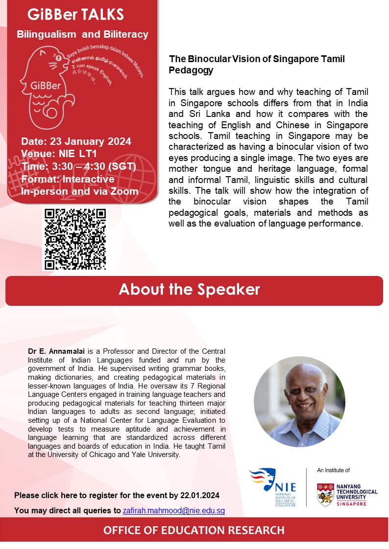 GiBBer TALKS - The Binocular Vision of Singapore Tamil Pedagogy ...