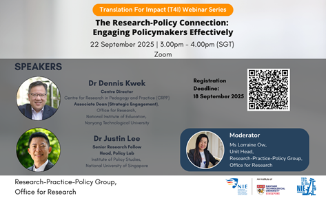 Office for Research | National Institute of Education (NIE) | NTU Singapore