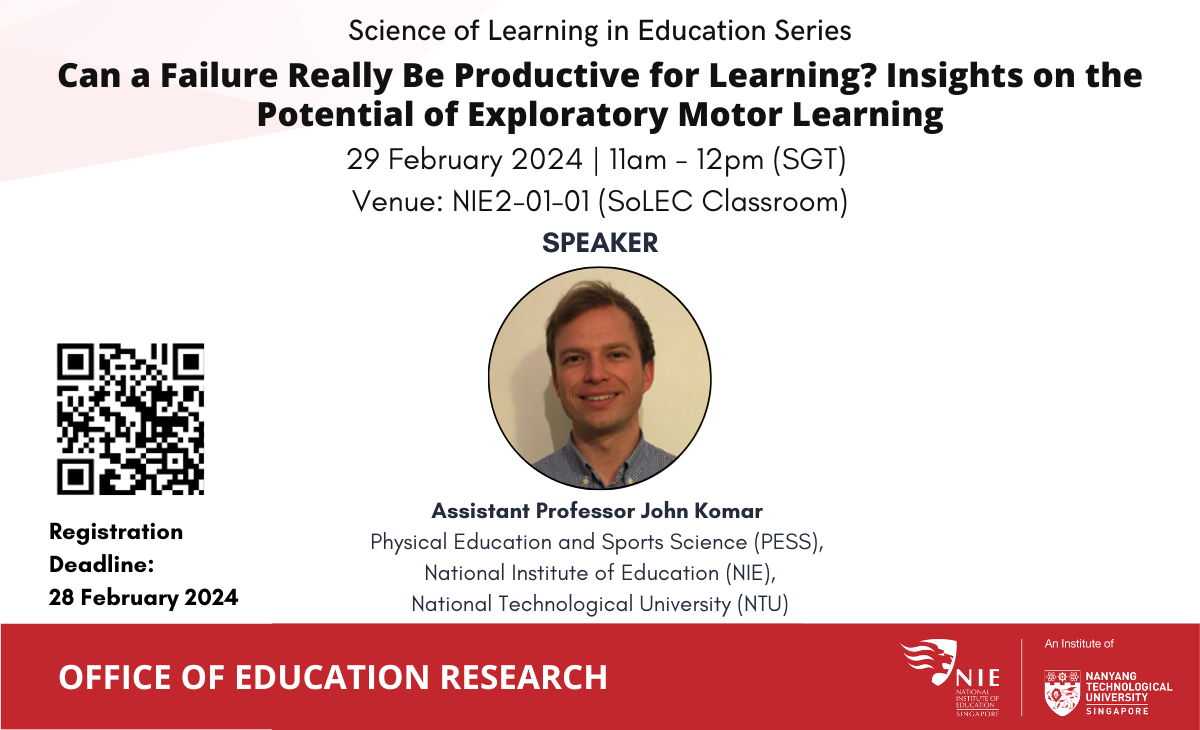 Join us on 29 Feb where Asst/P John Komar will share key concepts on ...